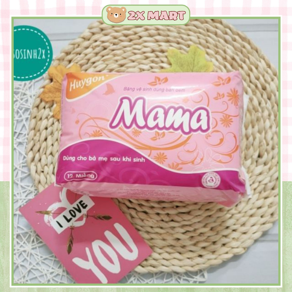 Băng vệ sinh Mama gói 12 miếng bvs ban đêm dành cho mẹ sau sinh Huygo ...