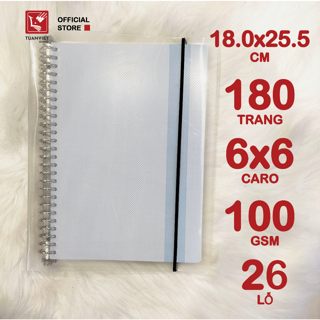 Sổ Còng Sắt A4 - B5 - A5 Caro Binder File nhựa 90 tờ TUANVIETBOOKS ...