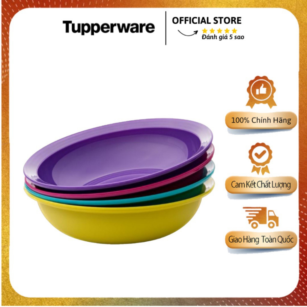 Dĩa Tupperware Everyday Plate 400ML (4) - Tupperware Mall HCMC | Shopee ...