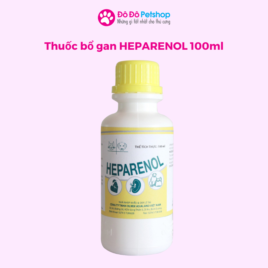 Heparenol 100ml - Bổ gan, thải độc gan cho chó mèo. | Shopee Việt Nam