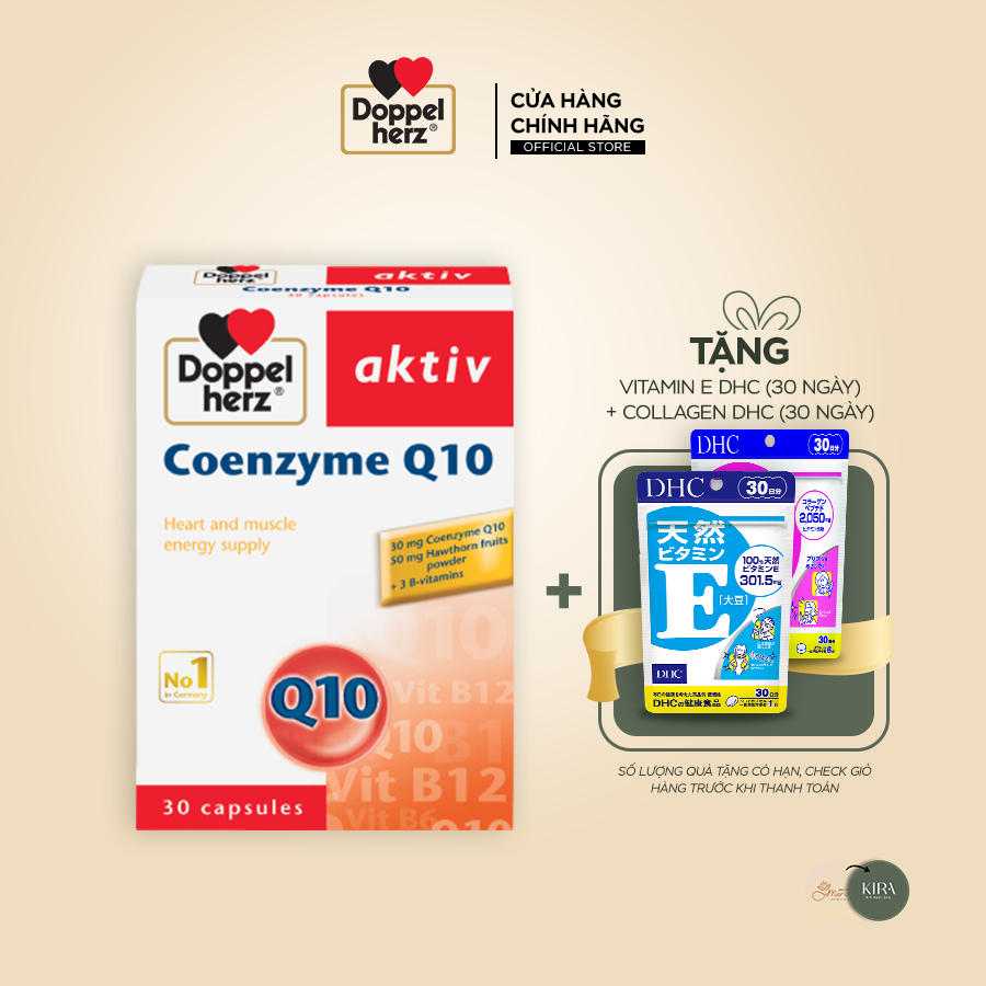 [DOPPELHERZ] [TPCN Nhập Khẩu] Viên uống bổ tim mạch, điều hòa huyết áp Doppelherz Aktiv Coenzyme ...