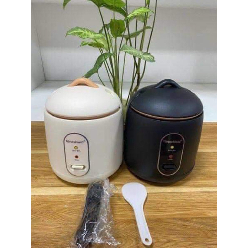Nồi cơm điện mini 1,2L Nineshield chính hãng cao cấp, Nồi nấu cơm sinh viên, Nồi nấu đa năng ...