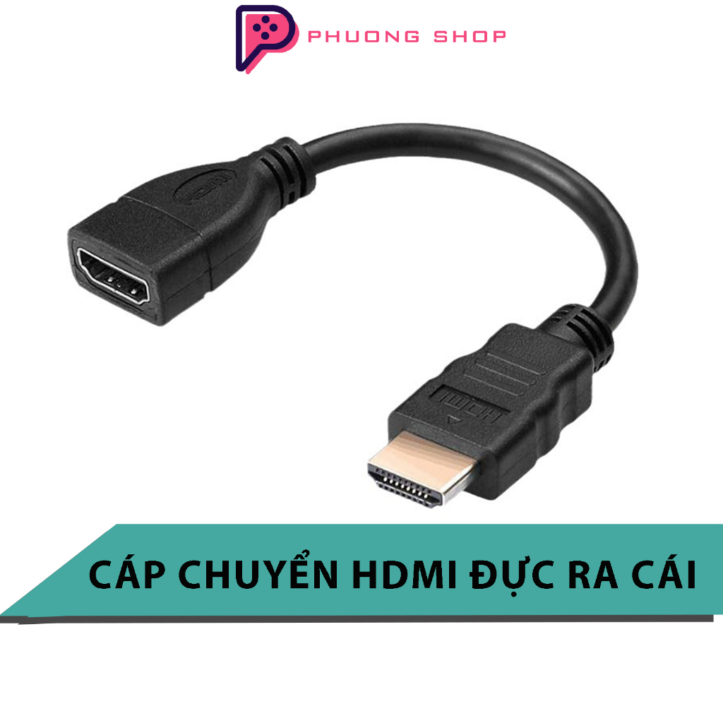 Dây cáp chuyển đổi HDMI đực ra cái FullHD - Cáp nối HDMI cho tivi, màn ...