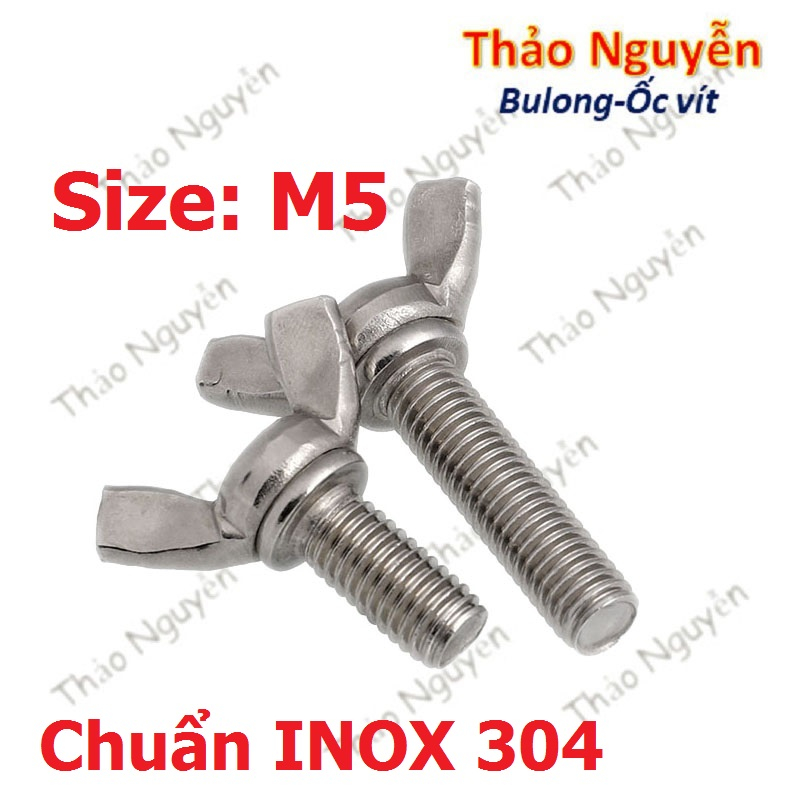 Bulong cánh chuồn, bulong tai hồng chuẩn INOX 304 size M5 | Shopee Việt Nam
