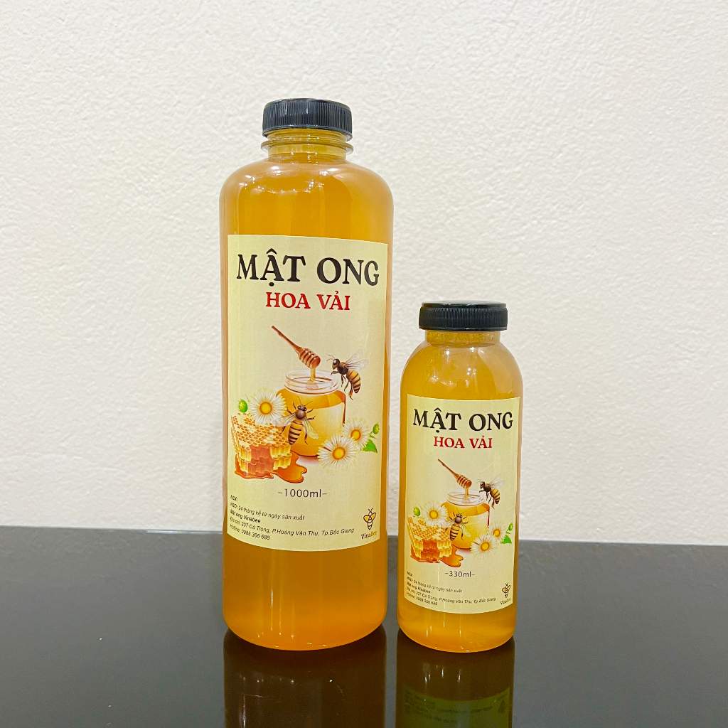 Mật ong hoa vải nguyên chất Vinabee 330ml 1000ml | Shopee Việt Nam
