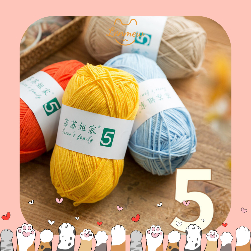 Len Susan's Family 5 (100g) (Màu 01 - 50) - Len Đan Móc Mềm Mịn Đa Dạng ...