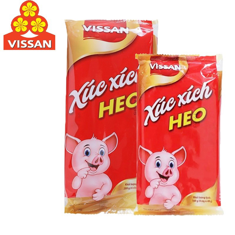 Xúc Xích Heo Vissan gói Lớn 280g ( 4 cây x 70g) | Shopee Việt Nam