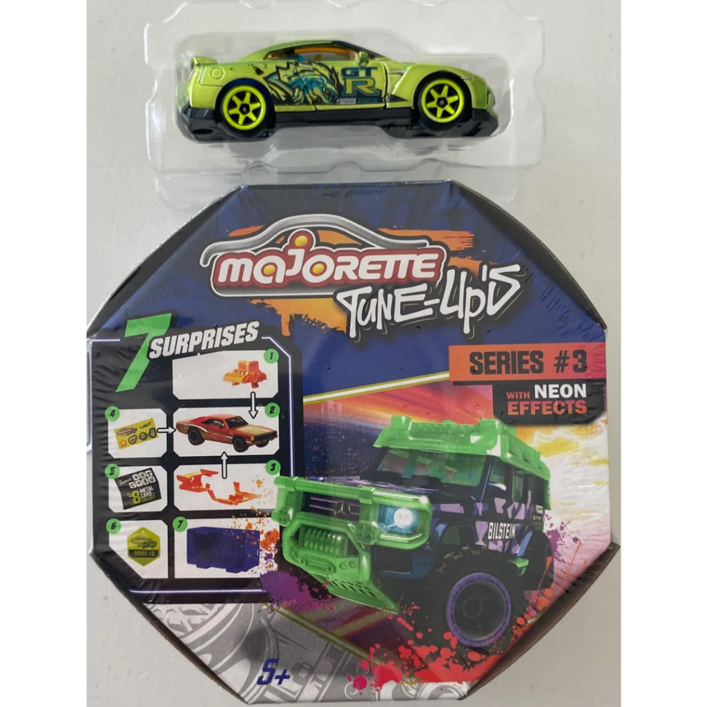 [Super Rare] Xe mô hình 1/64 Majorette Tune-Ups Series 3 with Neon Effects Super rare Nissan GTR ...