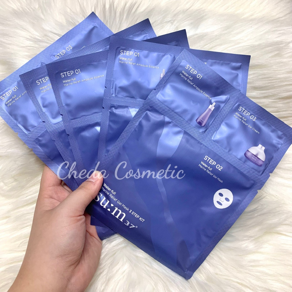 10 Miếng Mặt nạ 3 bước sum 37 Water-full Timeless Water Gel Mask 3 Step ...