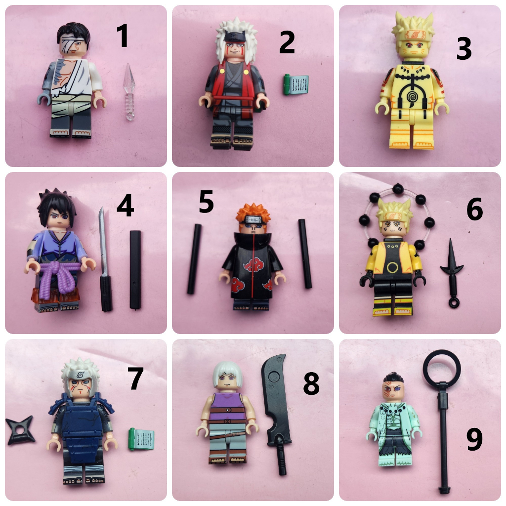 Minifigures Nhân Vật Naruto Sasuke Kakashi, Demon Slayer | Shopee Việt Nam