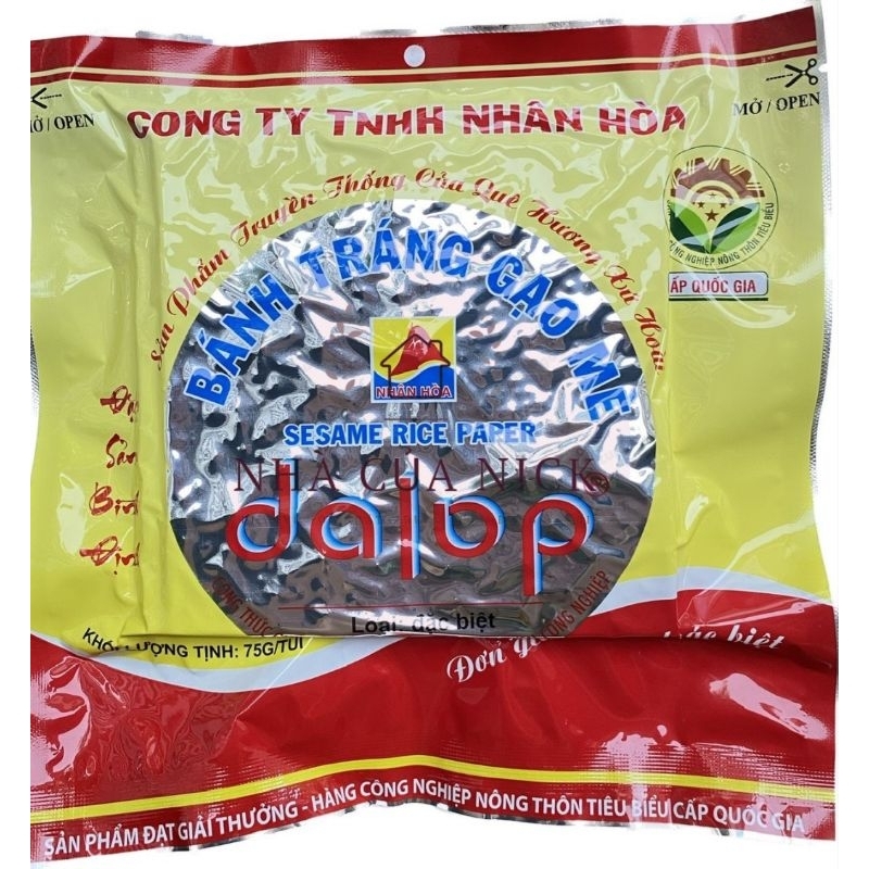 Bánh tráng DALOP gạo mè Bình Định (100 gói) | Shopee Việt Nam