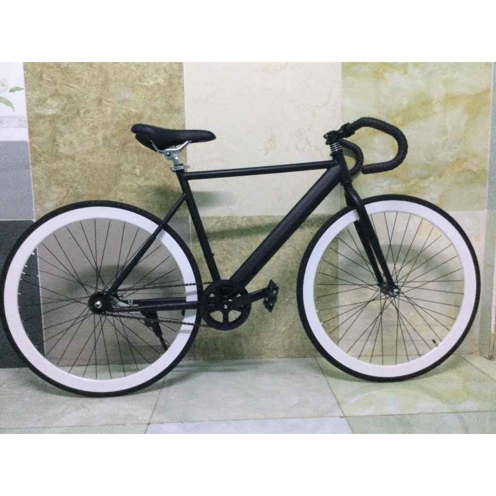 Xe đạp fix single trắng đen | Shopee Việt Nam