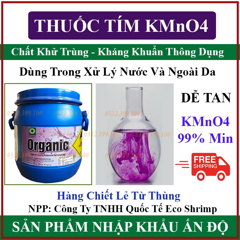 Thuốc Tím KMnO4 khử trùng nước hồ cá cảnh, tẩy ố vải #gói chiết 1kg ...