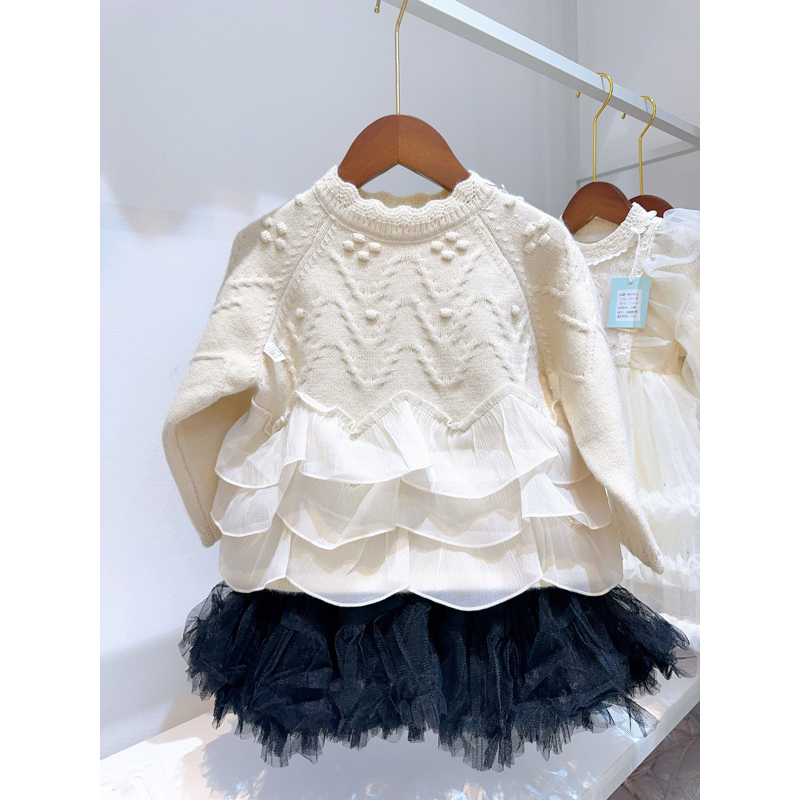 Áo len mix chân váy tutu cho bé đủ size ( Ảnh thật ) | Shopee Việt Nam