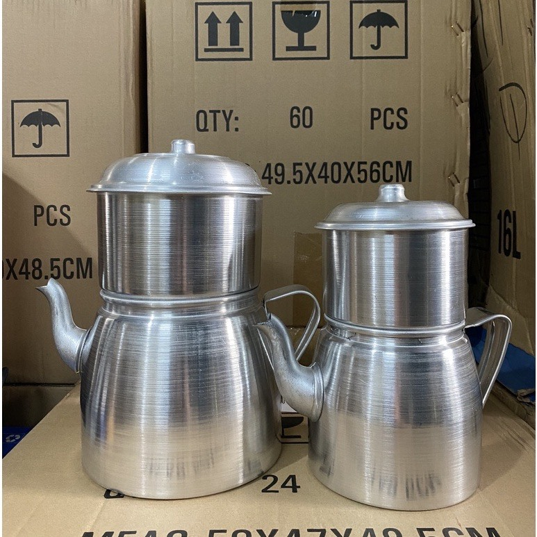 Phin cafe nhôm 100g và 200g - Phin cafe có ấm lớn - Dụng cụ pha cà phê ...