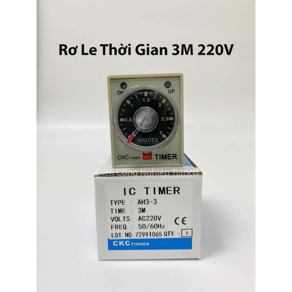Rơ le thời gian CKC AH3-3 AC220V kèm đế | Shopee Việt Nam