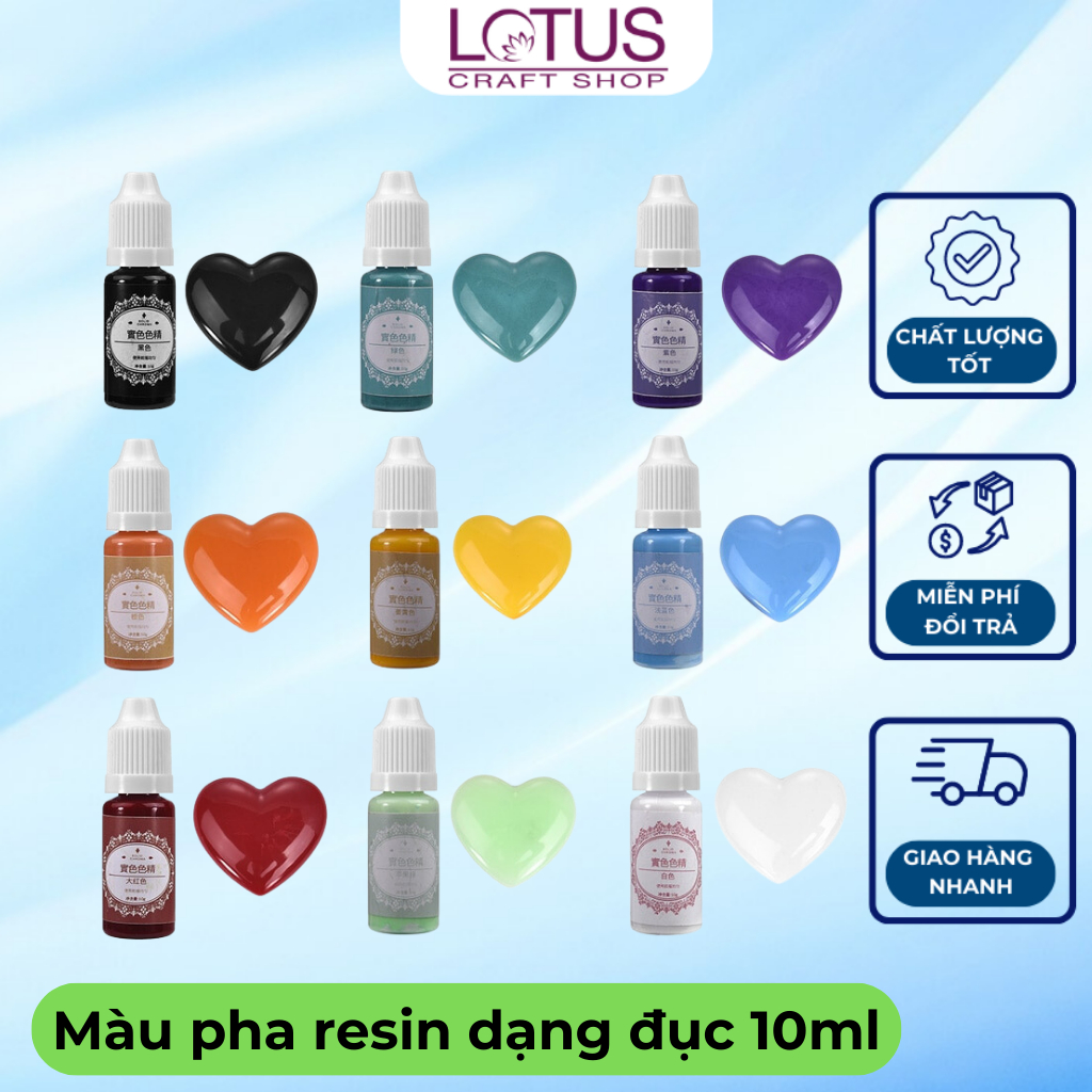 Bộ 18 Màu Pha Resin Dạng Đục - Màu Pha Resin Epoxy, Resin UV Cao Cấp ...