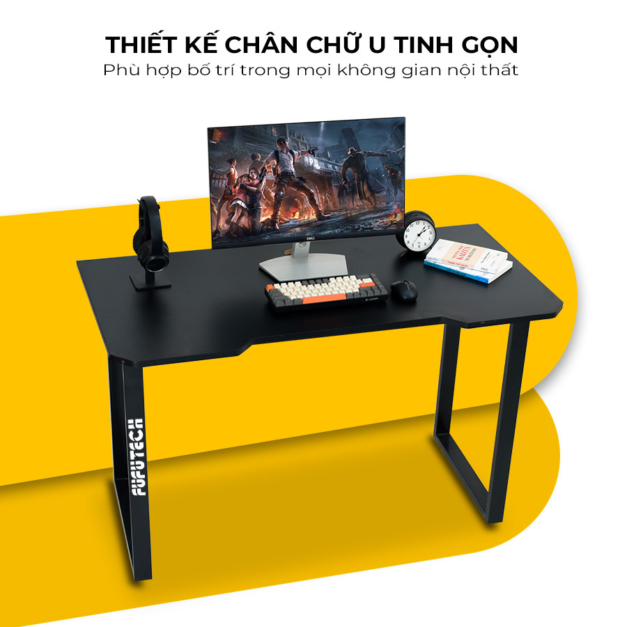 Bàn Gaming, Bàn Chữ U Mặt Gỗ Mdf Fufutech Chắc Chắn, Dài 1m2 1m4 1m6 Dùng Để Máy Tính Làm Việc ...
