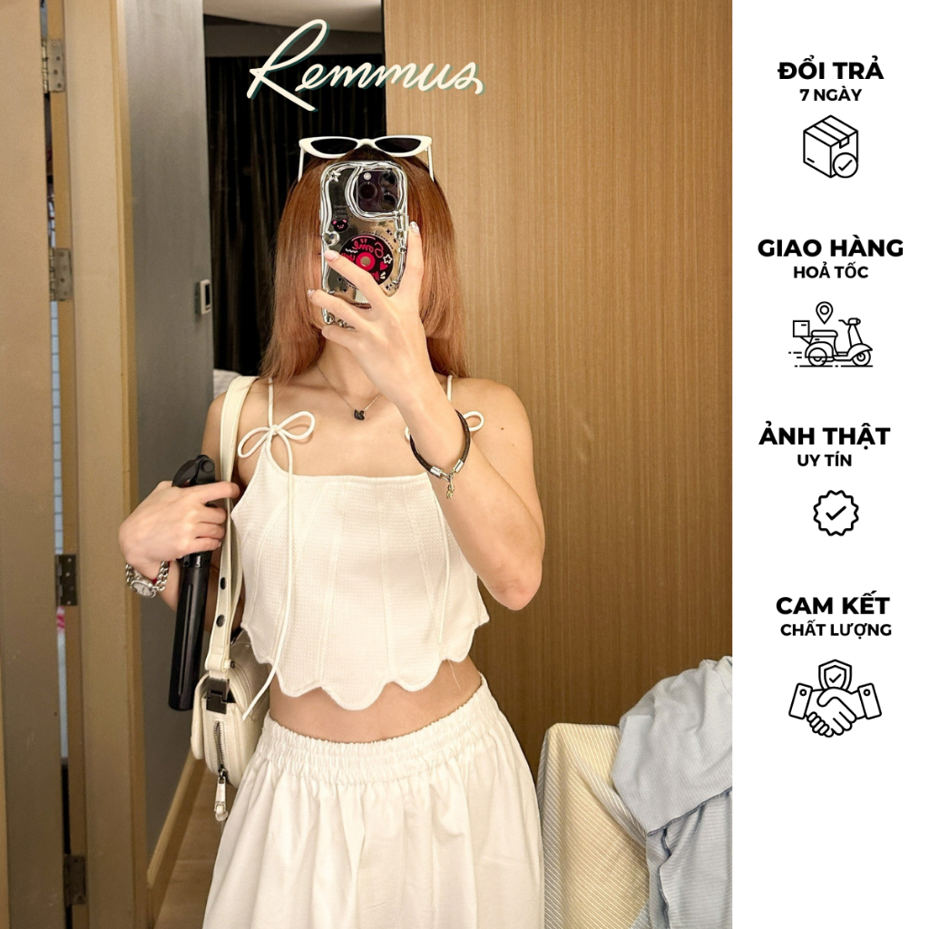 Áo cánh hoa hai dây Remmus dành cho nữ | Shopee Việt Nam