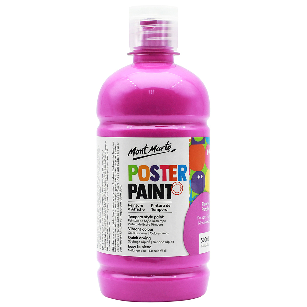Màu nhũ, phản quang Metallic, Fluoro Poster Paint Mont Marte 500ml ...
