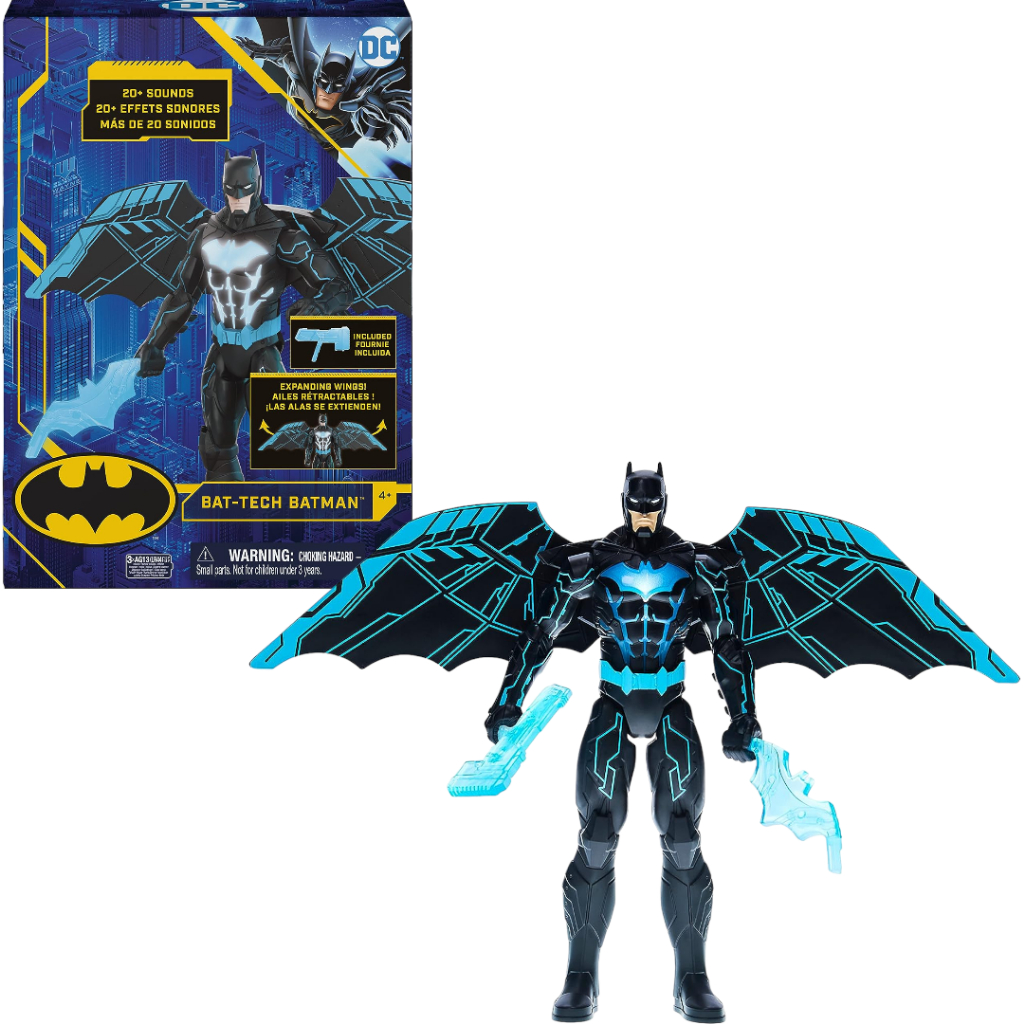 Mô hình DC Comics Batman Bat-Tech 12-inch Spin Master, hiệu ứng đèn, âm ...