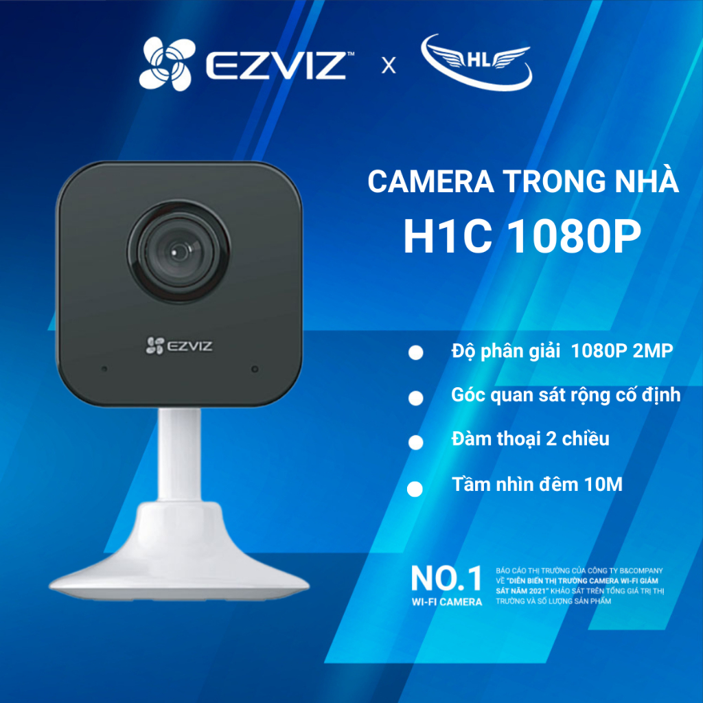Camera WIFI trong nhà, góc rộng cố định EZVIZ H1C 1080P 2MP hàng chính ...