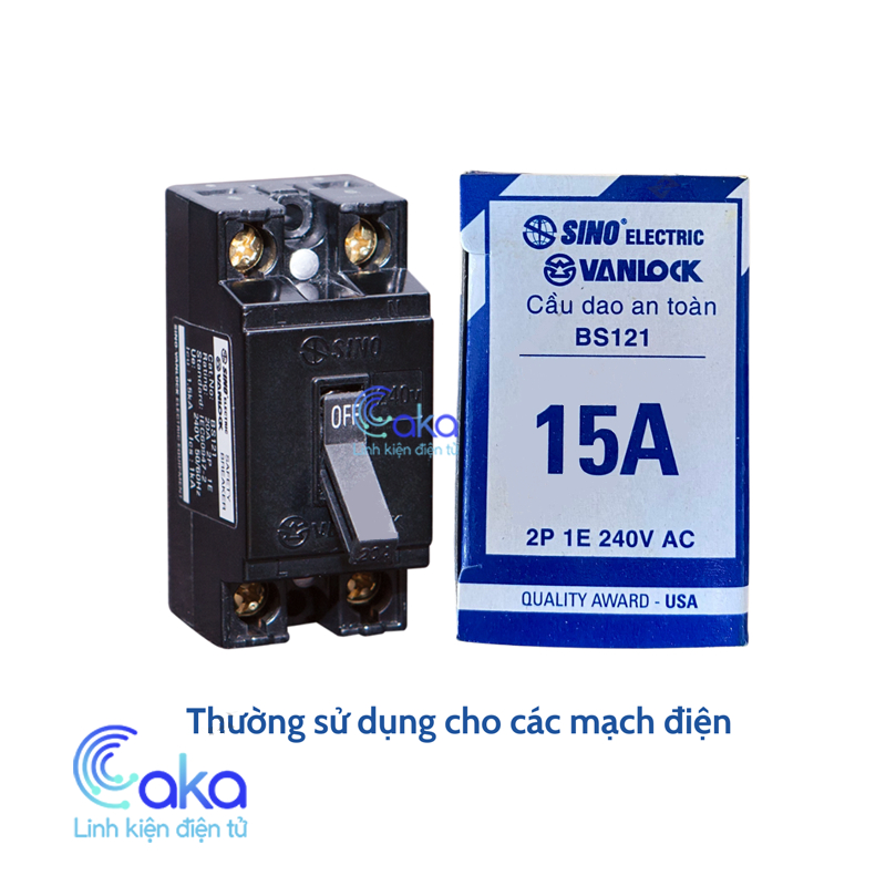 CB Cóc SINO VANLOCK 15A Cầu dao an toàn Aptomat 250V 15A | Shopee Việt Nam