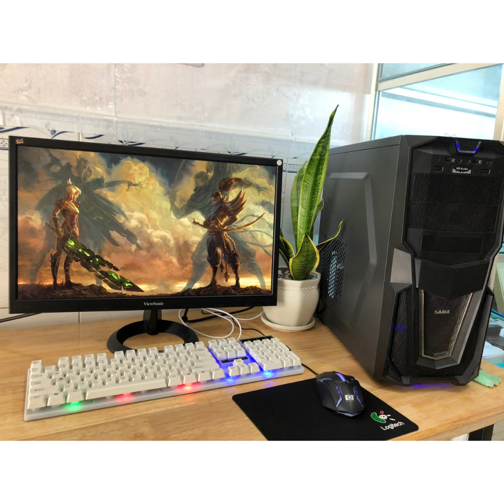 FULL BỘ PC CÓ VGA CHƠI GAME KÈM MÀN HÌNH 22IN VÀ BÀN PHÍM CHUỘT ...