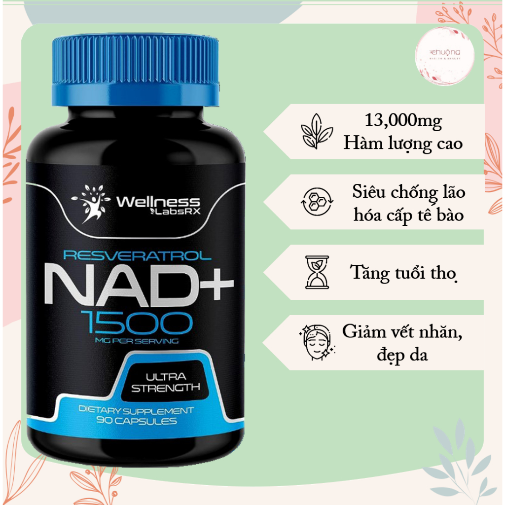 Viên Uống NAD Plus 1500mg - 90 Viên - Chống Lão Hóa - Sửa Chữa Tế Bào ...