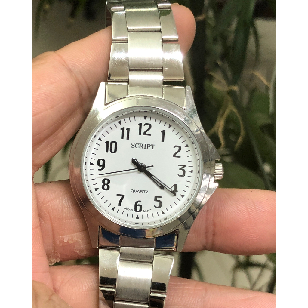 Đồng hồ nam hiệu Script Jaxis mặt 37mm, like new | Shopee Việt Nam