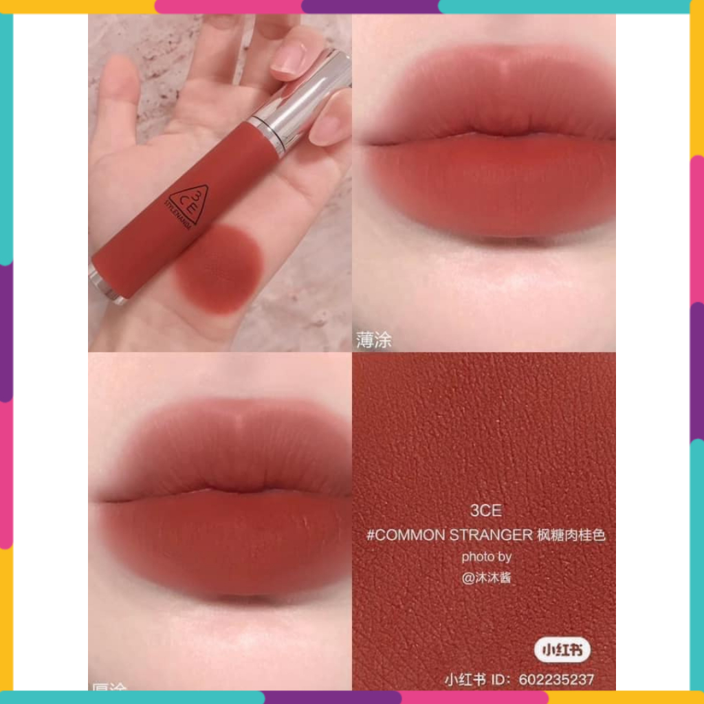 Son Kem 3CE Hazy Lip Clay 4g COMMON STRANGER Đỏ Gạch Trendy Siêu Tôn Da ...
