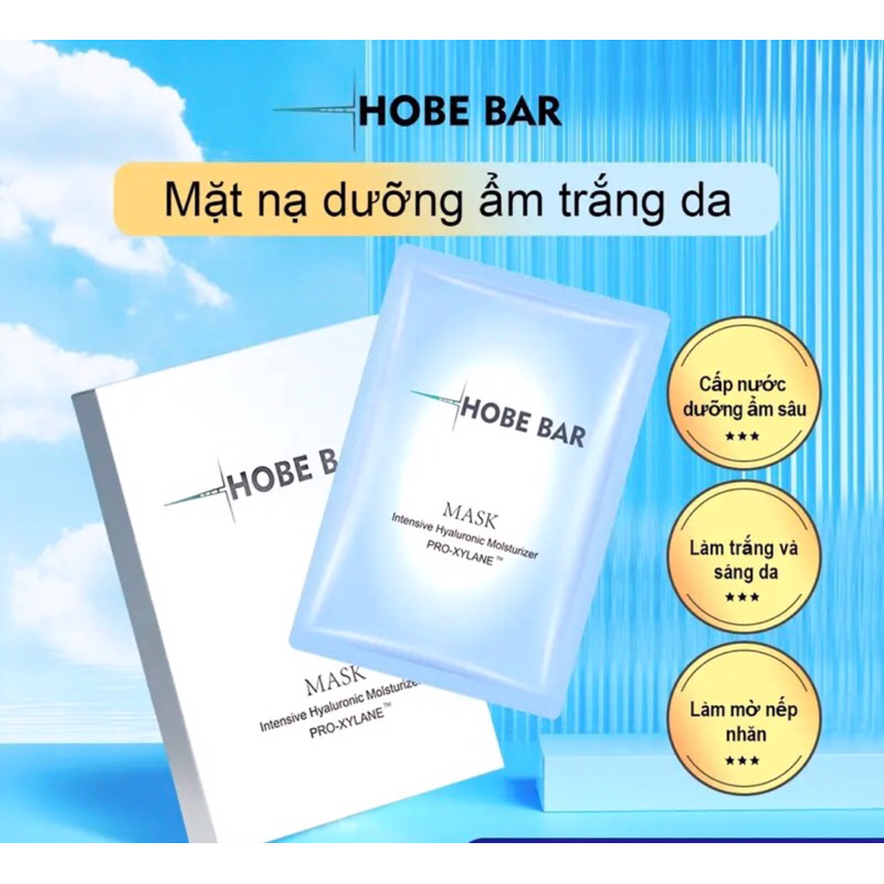 Mặt nạ Hobebar mask 25g hộp 5 miếng tinh chất Hyalunoric Acid phục hồi ...