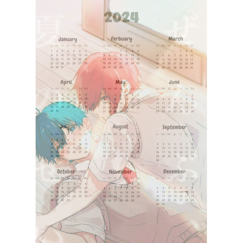 Lịch 2024 A4 Anime Blue Lock otp - couple Nagixreo, Saexrin, IsaxKuro ...