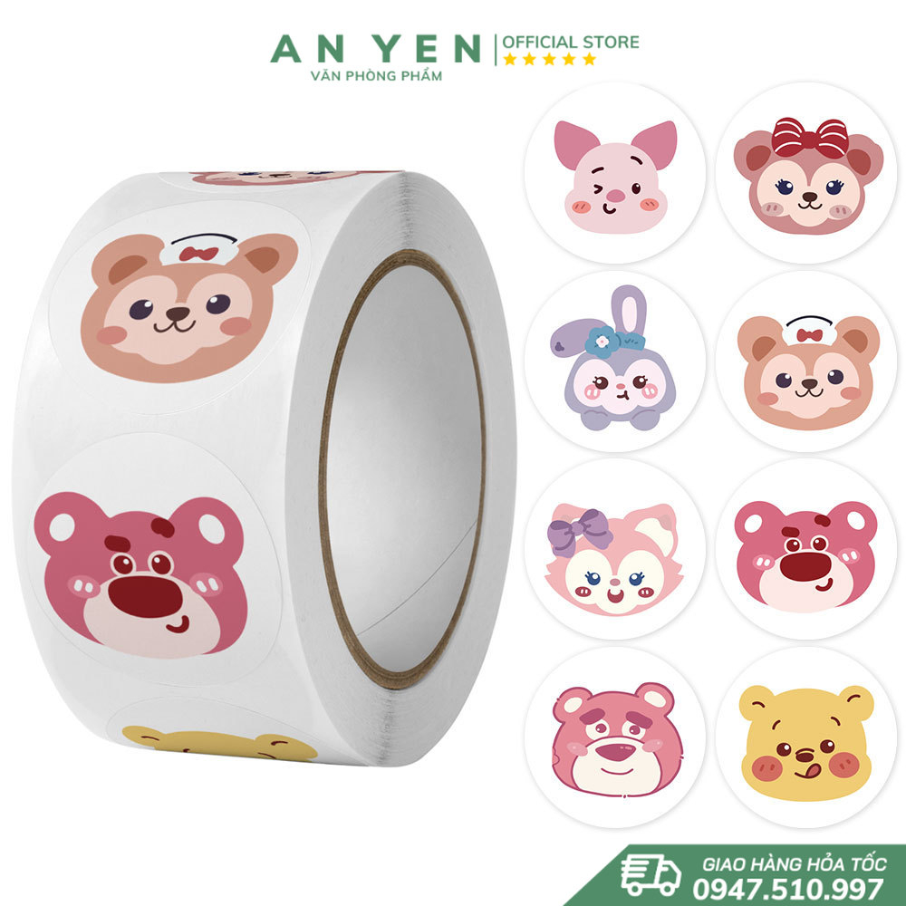 Sticker khen thưởng (500 sticker/1 cuộn) tạo hứng thú cho bé học tiếng ...