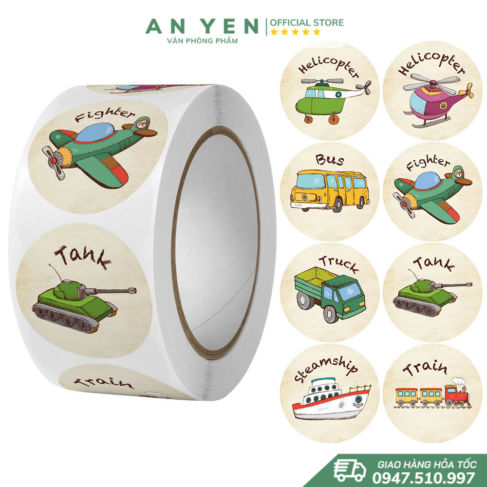 Sticker khen thưởng (500 sticker/1 cuộn) tạo hứng thú cho bé học tiếng ...