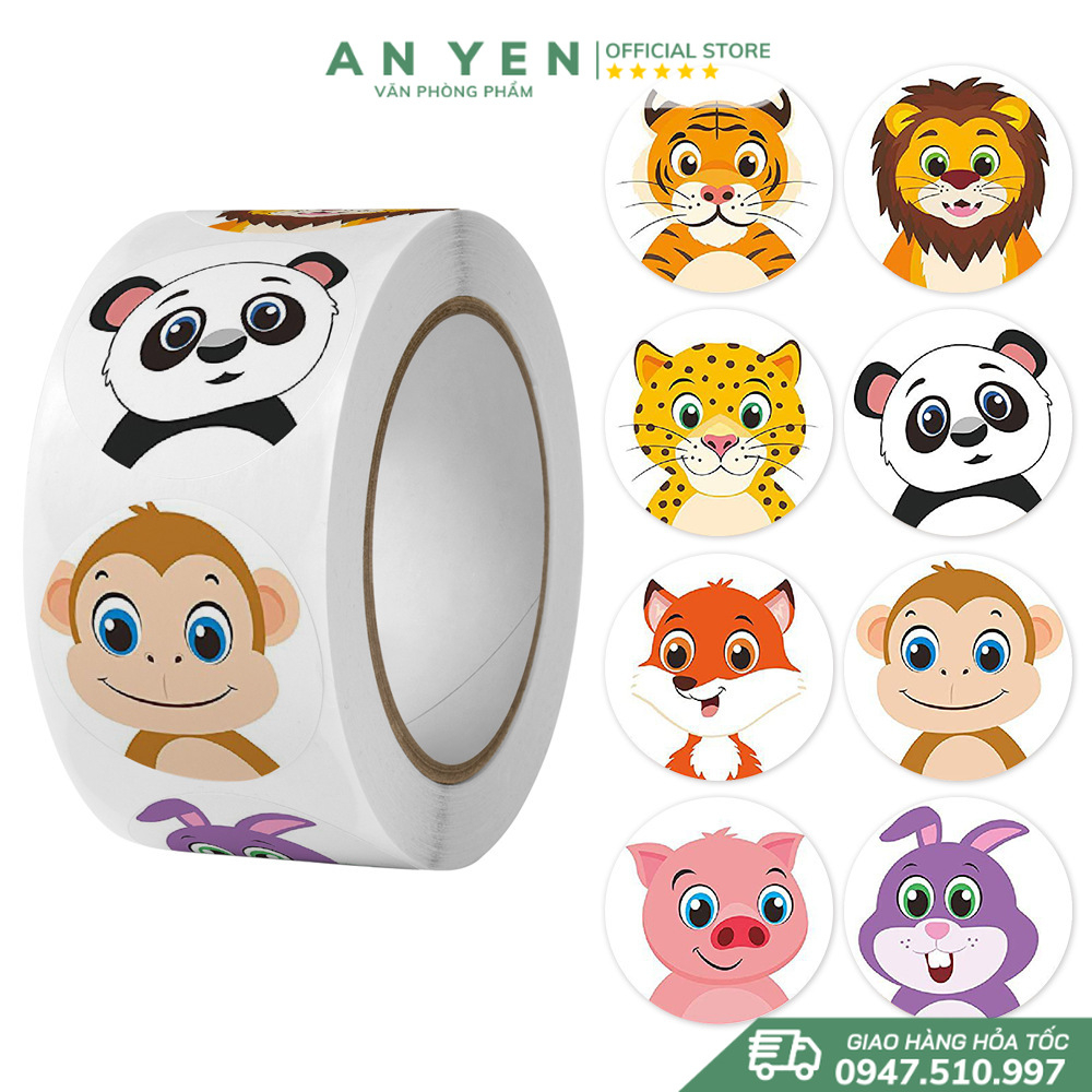 Sticker khen thưởng (500 sticker/1 cuộn) tạo hứng thú cho bé học tiếng ...