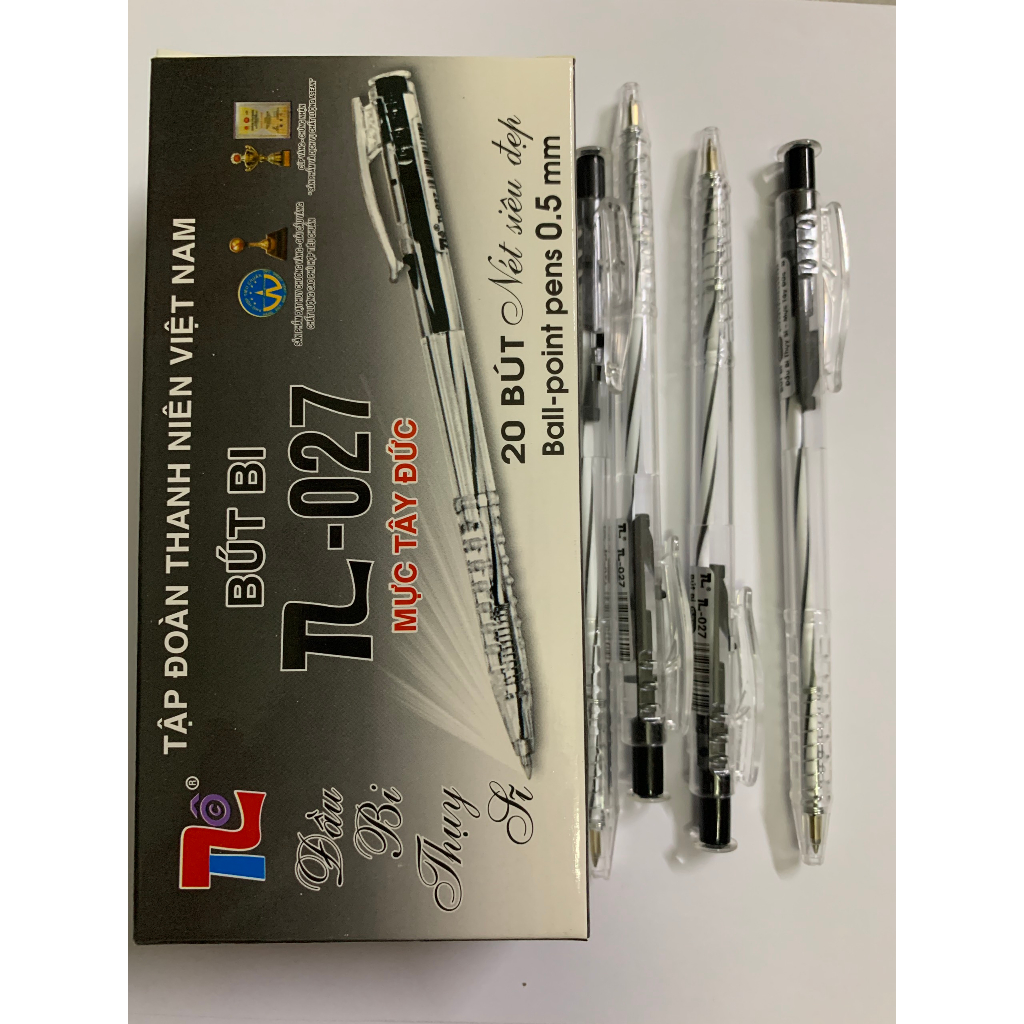 Hộp 20 Bút Bi TL-027 0.5mm (mực Xanh, Đen, Đỏ) | Shopee Việt Nam