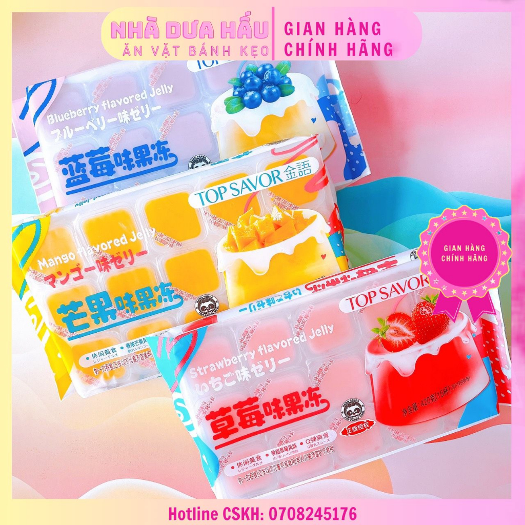 Thạch pudding flan vị trà sữa/ trà đào/ trà chanh/ trà xoài Top Savor ...