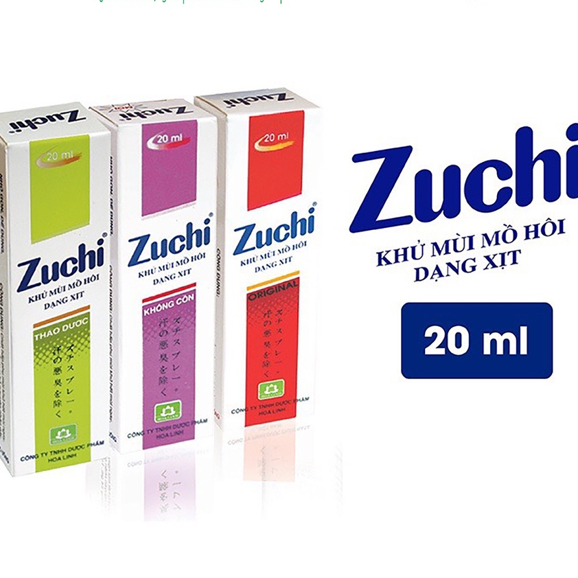 Khử mùi mồ hôi dạng xịt Zuchi chai 20ml | Shopee Việt Nam