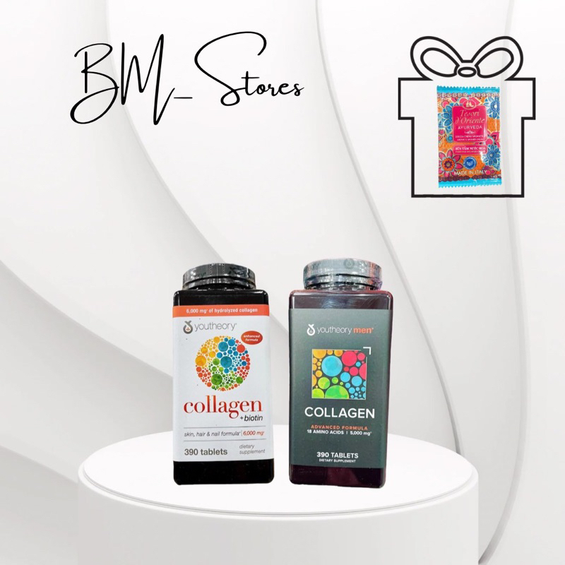 Viên Uống Collagen Biotin & Men 390 Viên Của Youtheory | Shopee Việt Nam