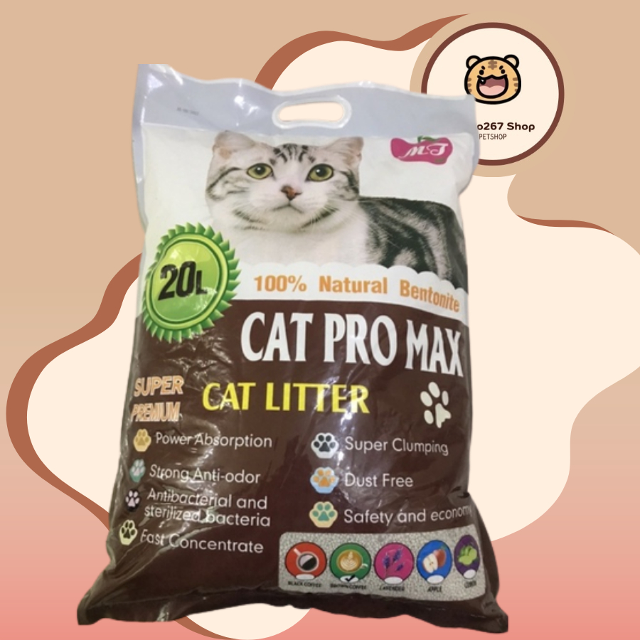 20L Cát vệ sinh mèo CAT PRO MAX hương COFFEE -PROMAX | Shopee Việt Nam