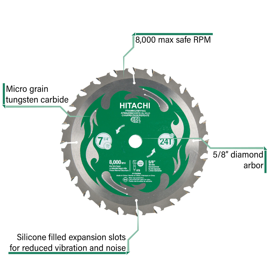 Lưỡi cưa gỗ 185mm Hitachi 115429 | Shopee Việt Nam