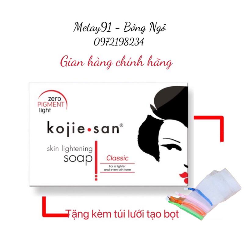 Kojiesan Skin Lightening Soap Trắng da(135g) MUA TẶNG KÈM TÚI LƯỚI TẠO ...
