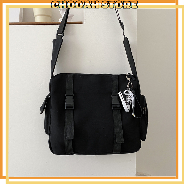 Cặp sách vải nam nữ đi học, túi đeo chéo cá tính CHOOAH CD92 | Shopee Việt Nam