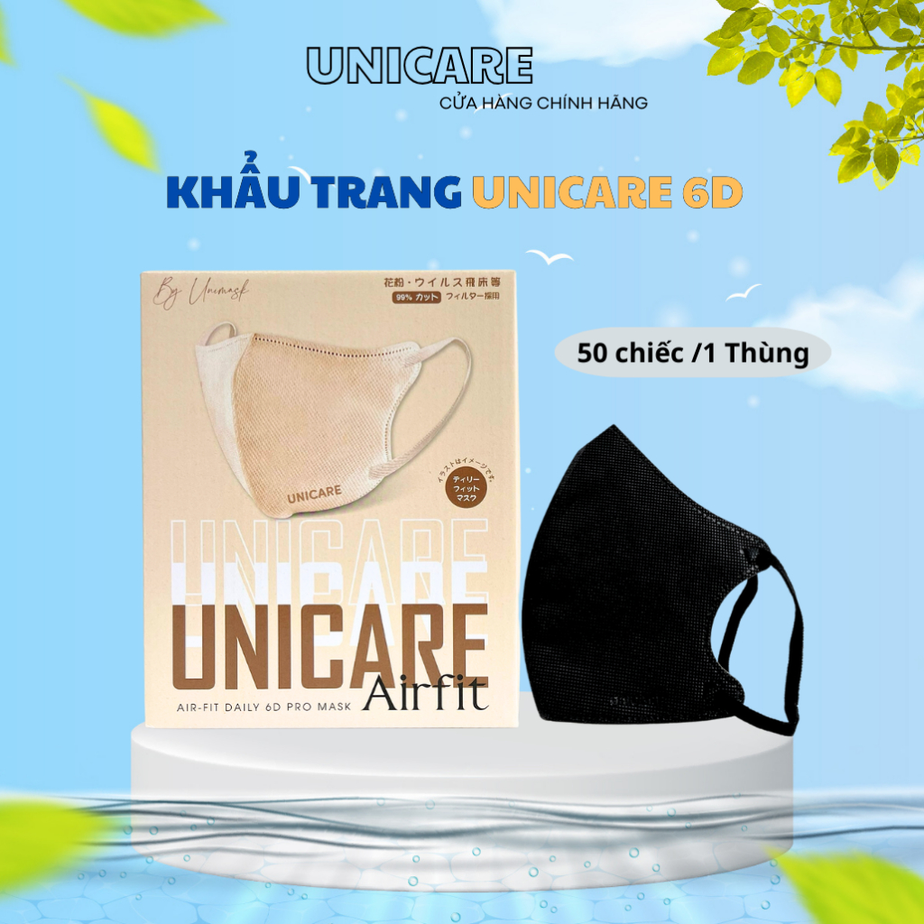 Khẩu Trang UNICARE 6D Pro Mask - Khẩu trang đeo không đau tai, lót nhung mềm mại, sang chảnh như ...