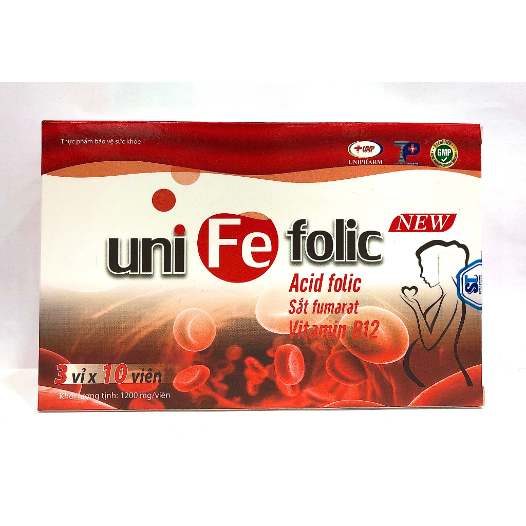 Viên uống bổ sung sắt Uni Fe Folic NEW (30v) | Shopee Việt Nam