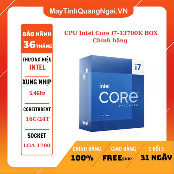 CPU Intel Core i7-13700K BOX Chính hãng | Shopee Việt Nam