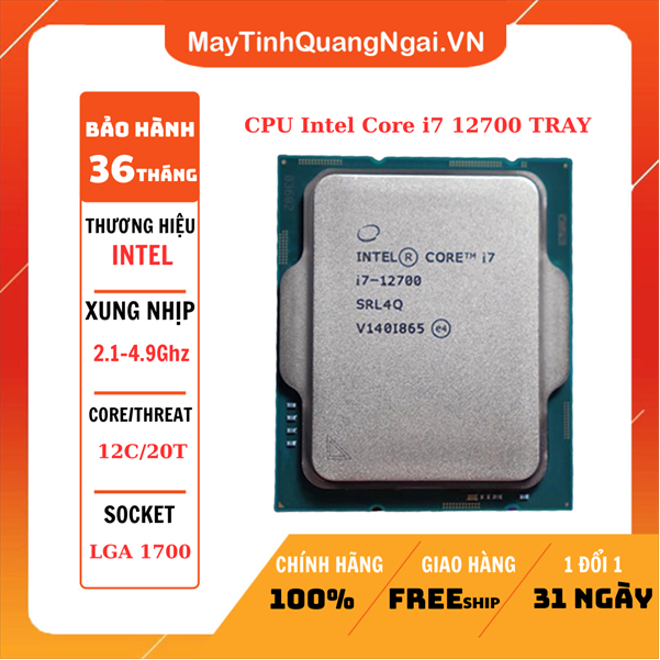 CPU Intel Core i7 12700 TRAY | Shopee Việt Nam