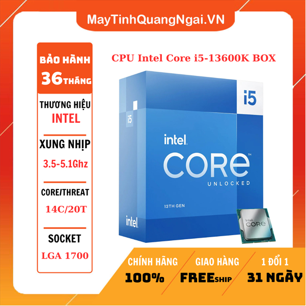 CPU Intel Core i5-13600K BOX | Shopee Việt Nam