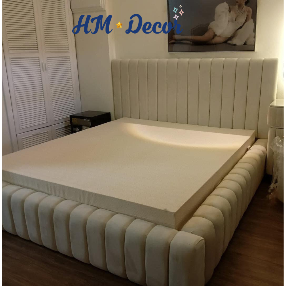 Giường phong cách Châu Âu⚡ CHẤT LƯỢNG CAO ⚡ khung gỗ MDF cao cấp bọc nỉ - da Hàn Quốc bảo hành 2 ...